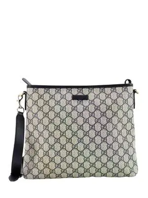 Gucci Gg Coated Canvas Medium Messenger Bag - Blue