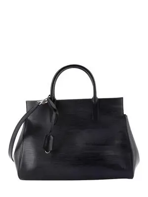 LOUIS VUITTON Epi Leather Mm Satchel Handbag - Black