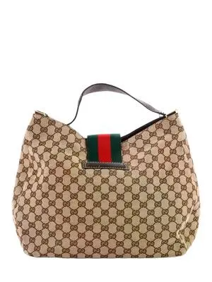Gucci Gg Canvas Large Hobo Bag - Brown