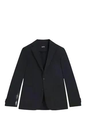BOSS Single-breasted Notch-lapel Blazer - Blue