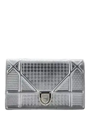 DIOR Christian Dior Diorama Wallet On Chain Cannage Embossed Calfskin Clutch Bag