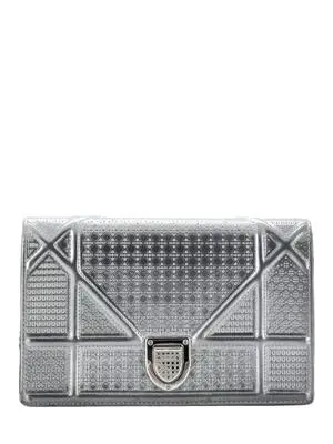 DIOR Christian Dior Diorama Wallet On Chain Cannage Embossed Calfskin Clutch Bag