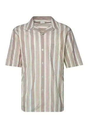 Saint Laurent Striped Boxy-fit Shirt - Brown