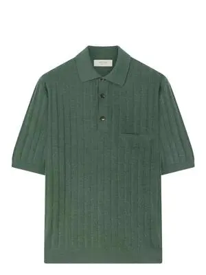 RETORI Front-pocket Wool Polo Shirt - Green
