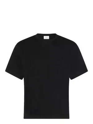 Saint Laurent Cassandre-embroidery T-shirt - Black
