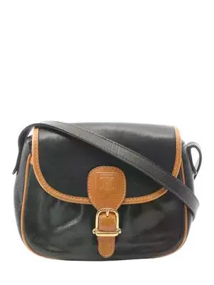 Celine Macadam Buckle Shoulder Bag - Black