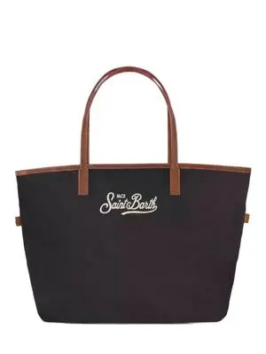 MC2 SAINT BARTH Logo Embroidered Tote Bag - Black