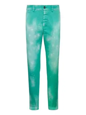 Dsquared2 Paint-splatter Twill Trousers - Green