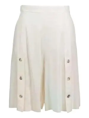 Marella Button-detail Knee-length Shorts - Neutrals