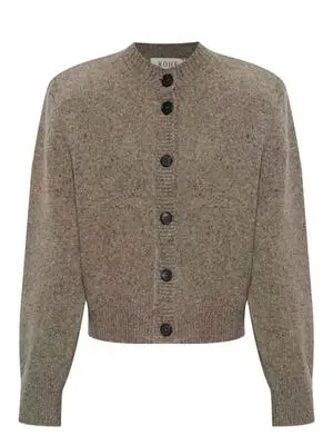 RÓHE Shoulder-padded Cardigan - Brown