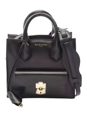 Balenciaga Mini All Afternoon Leather Tote Bag - Black