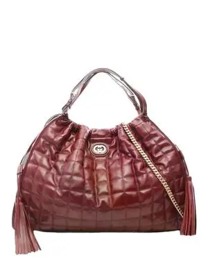 Gucci Quilted Leather Tote Bag - Red