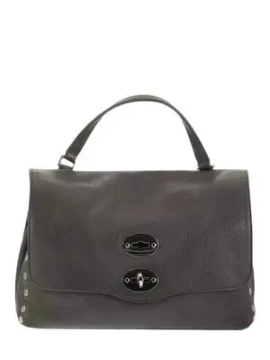 ZANELLATO Postina Studded Leather Tote Bag - Grey