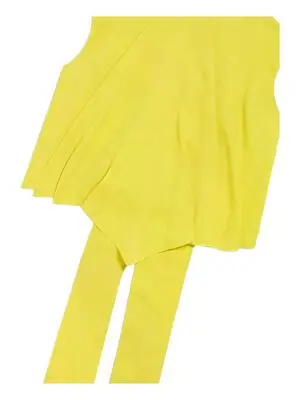 Balenciaga Silk Pussy-bow Draped Blouse - Yellow