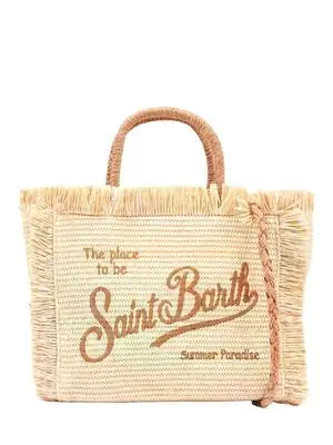 MC2 SAINT BARTH Colette Embroidered Tote Bag - Neutrals
