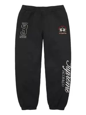 Supreme X La Martina X Jacob & Co Logo-embroidered Track Pants - Black