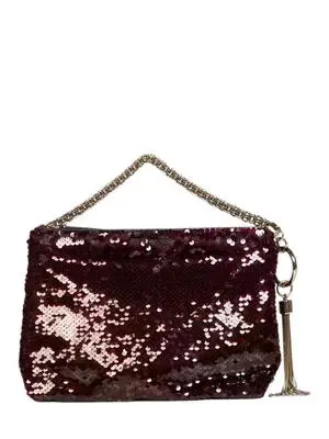 JIMMY CHOO Callie Sequin Embellished Tote Bag - Red