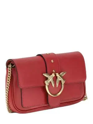 Pinko Mini Love One Pocket Cross Body Bag - Red