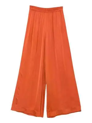 VICOLO Satin Finish Wide-leg Palazzo Pants - Orange
