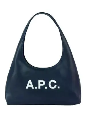 A.p.c. Baby Ninon Logo Print Tote Bag - Blue