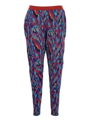 Saint Laurent Rive Gauche Abstract Pattern Knitted Trousers - Blue