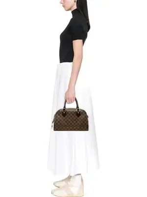 LOUIS VUITTON Damier Ebene Duomo Handbag - Brown