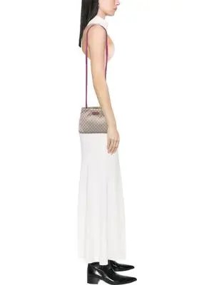 Celine Macadam Canvas Kisslock Crossbody Bag - Neutrals