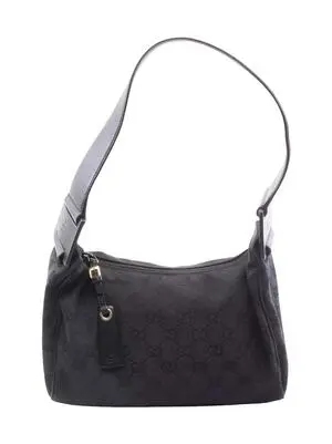 Gucci Gg Canvas Shoulder Bag - Black