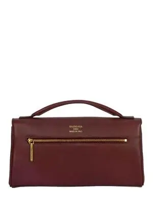 Balenciaga Small Bel Air Leather Tote Bag - Red