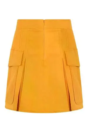 Alberta Ferretti Flared Pocket Detail Mini Skirt - Orange