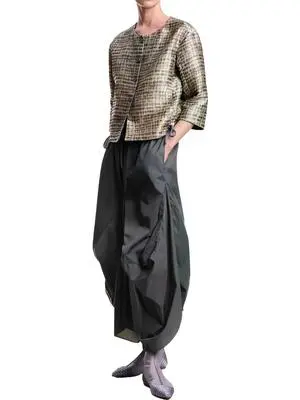 Emporio Armani Geometric Jacquard Boxy-fit Jacket - Neutrals