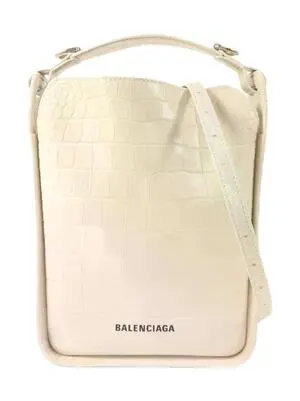 Balenciaga Xs Tool 2.0 Croc Effect Crossbody Bag - Neutrals