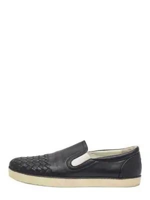 Bottega Veneta Dodger Intrecciato Leather Slip-on Sneakers - Black