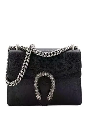 Gucci Dionysus Mini Leather Crossbody Bag - Black