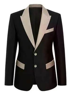 Dolce & Gabbana Silk Peak-lapel Suit Jacket - Black
