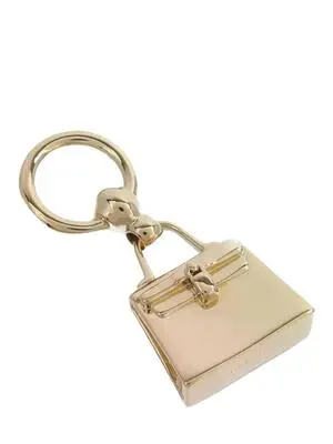 HERMÈS Hermès Kelly Bag Motif Scarf Ring - Gold Tone