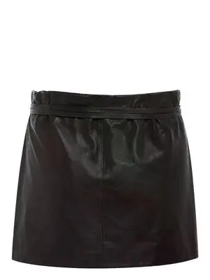Dsquared2 Leather Lace-up Skirt - Brown