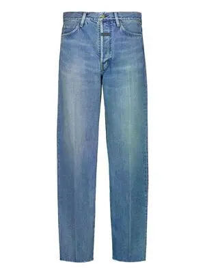 Fear Of God Frayed-hem Straight-leg Jeans - Blue
