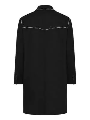 Dsquared2 Stud Embellished Relaxed Fit Coat - Black