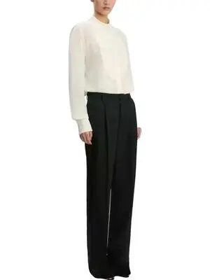 Victoria Beckham Bib Detail Long Sleeve Shirt - Neutrals