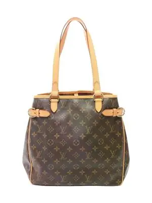 LOUIS VUITTON Louis Vuitton Monogram Canvas Vertical Batignolles Tote Bag Brown