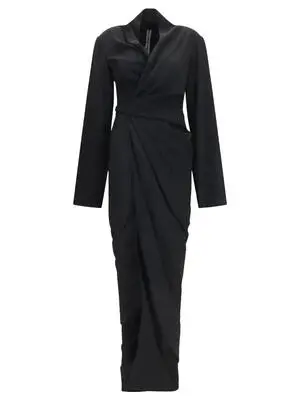 Rick Owens Draped Wrap-style Maxi Dress - Black