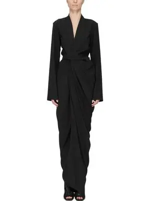 Rick Owens Draped Wrap-style Maxi Dress - Black
