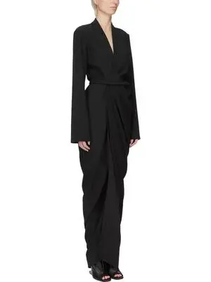 Rick Owens Draped Wrap-style Maxi Dress - Black