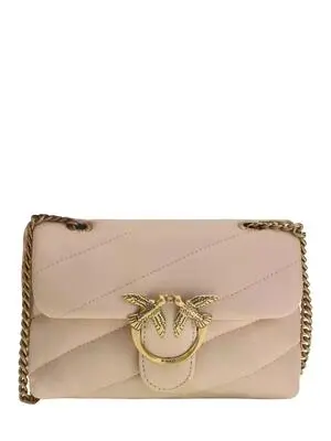 Pinko Mini Love Bag Quilted Leather Cross Body Bag - Pink