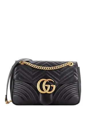 Gucci Gg Marmont Shoulder Bag - Black
