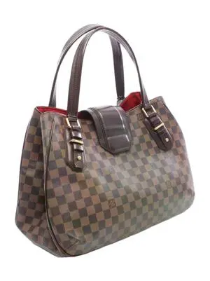 LOUIS VUITTON Damier Ebene Tote Bag - Brown