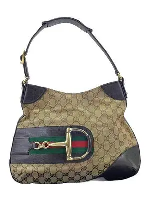Gucci Sherry Line Horsebit Shoulder Bag - Neutrals