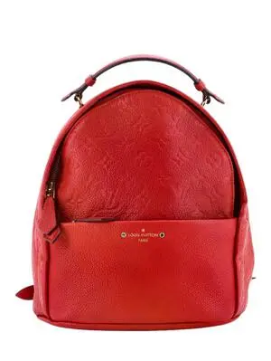 LOUIS VUITTON Sorbonne Monogram Empreinte Leather Backpack - Red