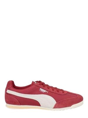 PUMA Arizona Nylon Sneakers In Sand Suede - Red